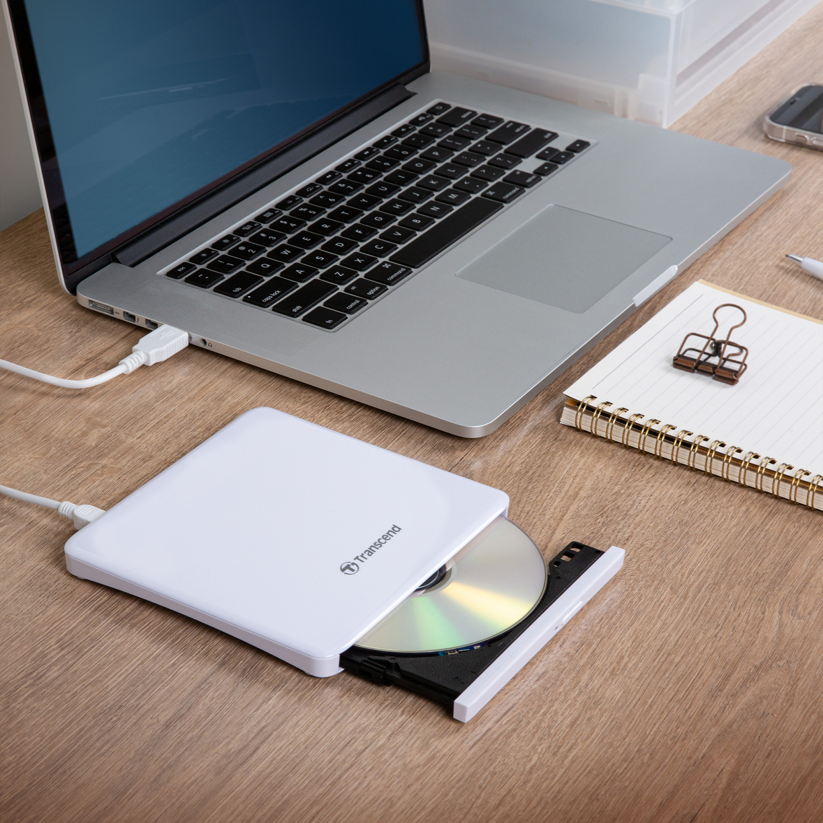 Buy the Transcend External Slim 8x Portable DVD Writer - White ...